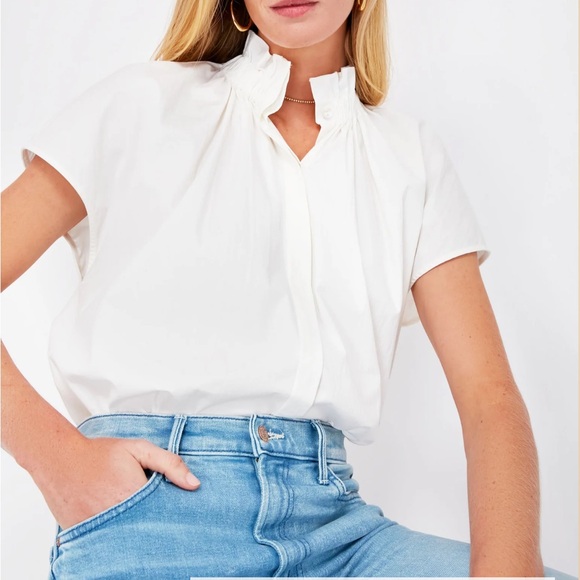 Tuckernuck | Tops | Tuckernuck Pomander Place White Rae Blouse Small New | Poshmark